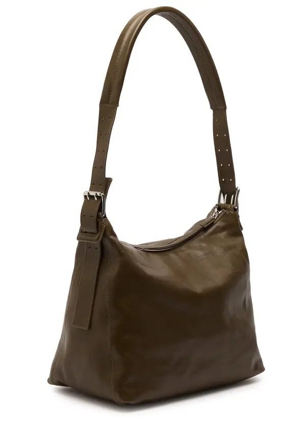 LEMAIRE Belted Small Leather Hobo Bag