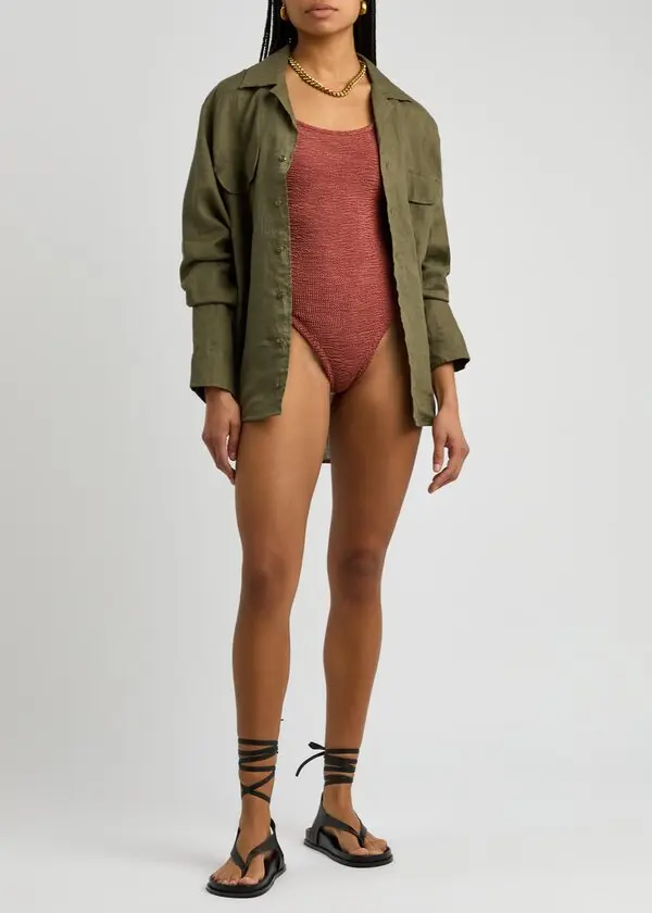 Hunza G Domino Crinkle Swimsuit