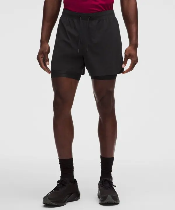 Lululemon Fast And Free Lined Running Shorts - Black/black