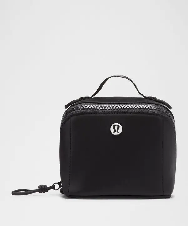 Lululemon Open-flat Toiletry Bag Small - Black/silver