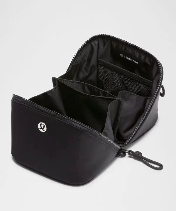 Lululemon Open-flat Toiletry Bag Small - Black/silver
