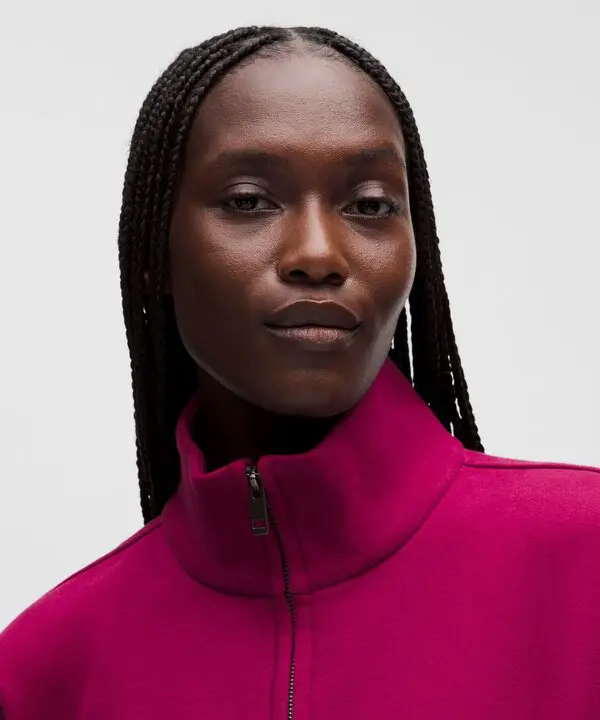 Lululemon Steady State Superloft Funnel-neck Half Zip - Raspberry Rave