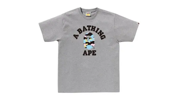 A BATHING APE New Camo College Tee Shirt