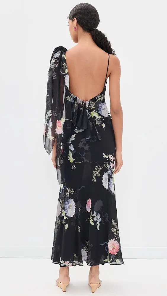 SELF-PORTRAIT Floral Georgette Maxi Dress