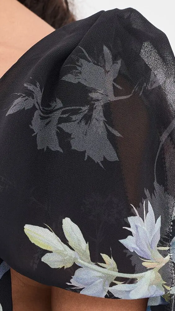 SELF-PORTRAIT Floral Georgette Maxi Dress