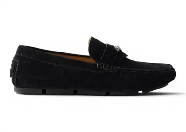 Versace Driver Suede Penny Loafers