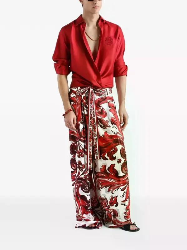 Dolce & Gabbana Martini Shirt In Silk Twill