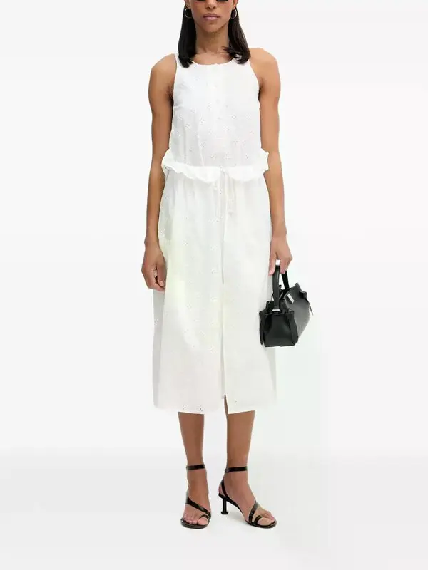 ISABELLE BLANCHE Broderie-anglaise Ruffled Midi Dress