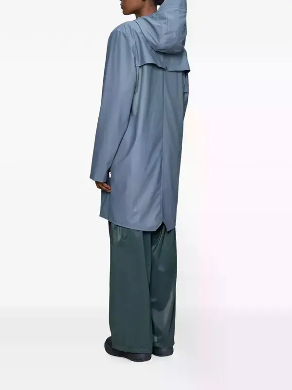 Rains Hooded Press-stud Coat