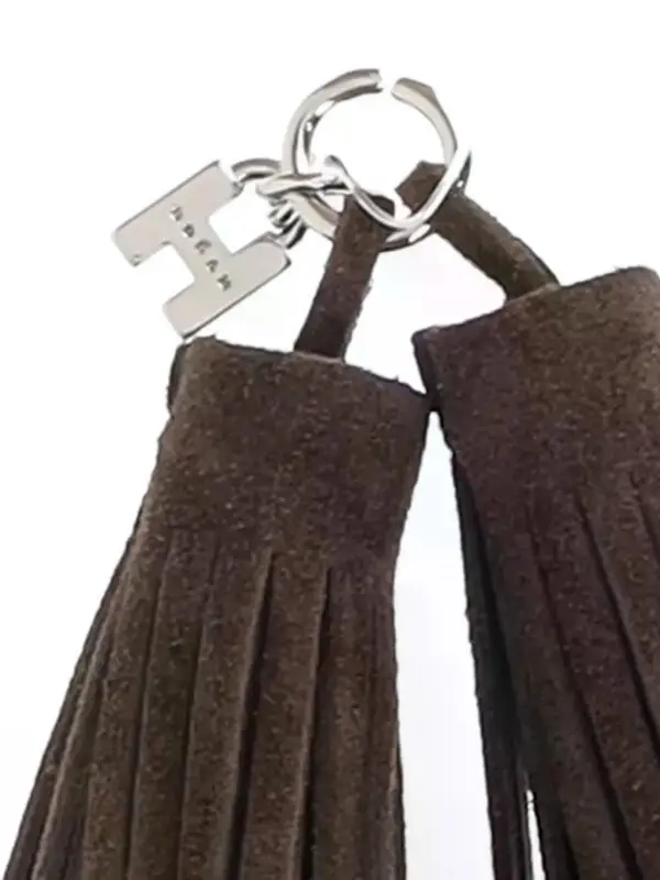 Hogan Woven Tie Tassels With Metal H Charm - Brown