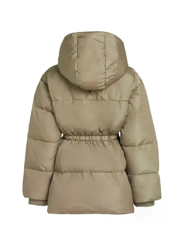 Karl Lagerfeld Cinched Midi Puffer Jacket