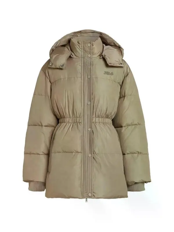 Karl Lagerfeld Padded Midi Puffer Jacket - Neutrals