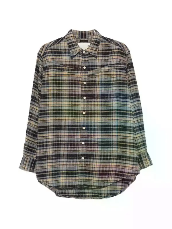 R13 Plaid-pattern Oversized Shirt