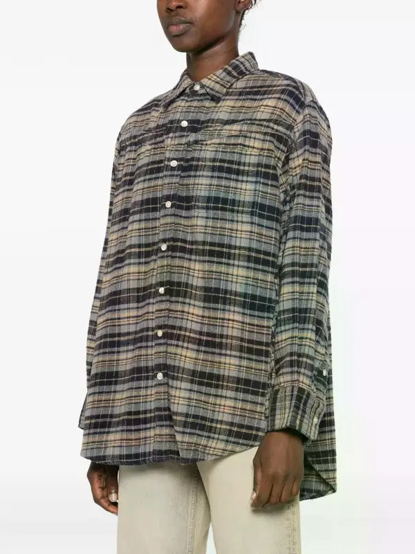 R13 Plaid-pattern Oversized Shirt