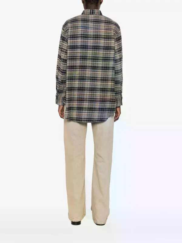 R13 Plaid-pattern Oversized Shirt