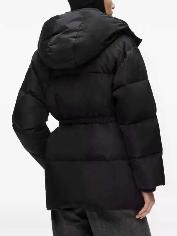 Karl Lagerfeld Cinched Midi Puffer Jacket