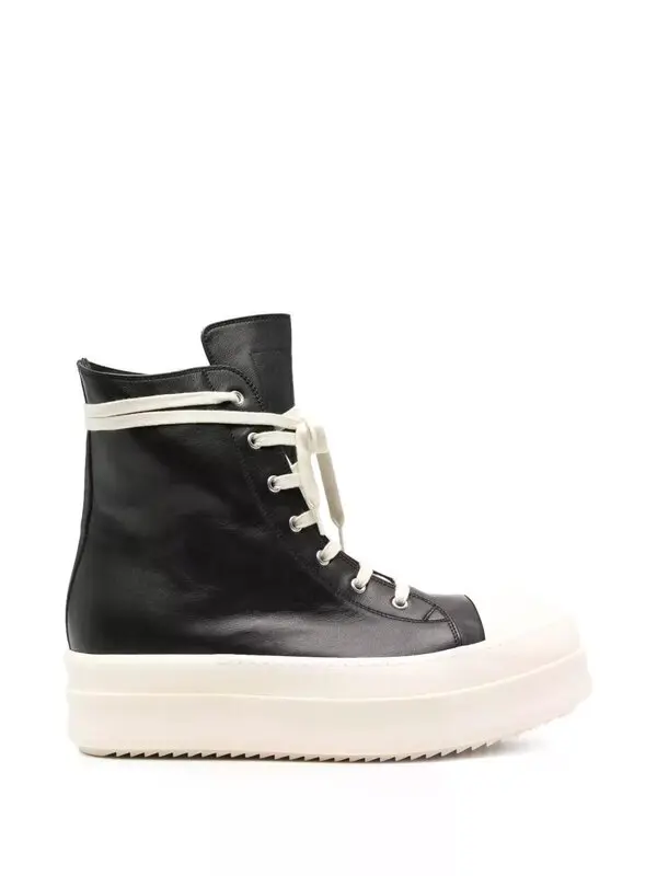 Rick Owens Platform High-top Sneakers - Black