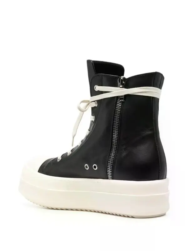 Rick Owens Platform High-top Sneakers - Black