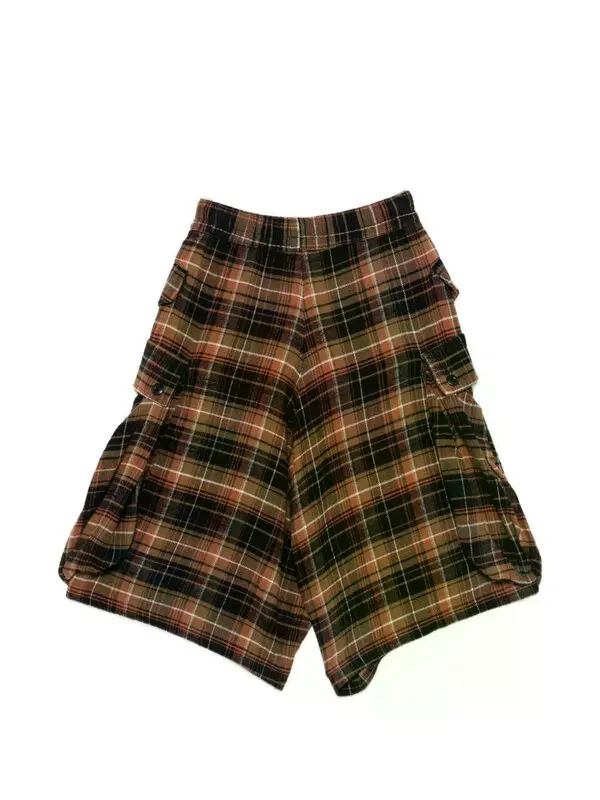 R13 Check-pattern Cargo Shorts