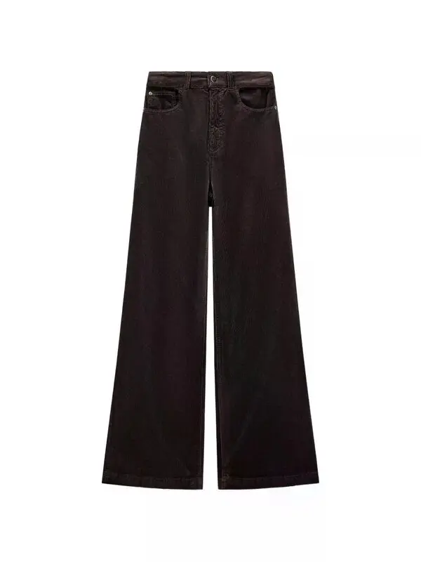 Emporio Armani Corduroy Wide-leg Jeans - Espresso