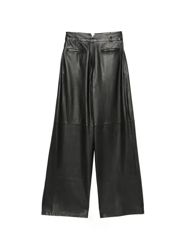 Emporio Armani Belted Panelled Trousers - Black