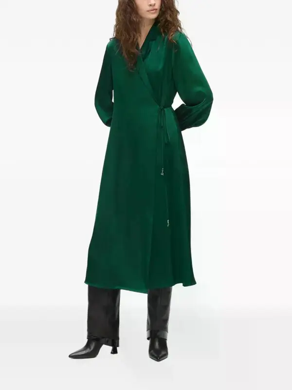Karl Lagerfeld Satin-finish Wrap Dress