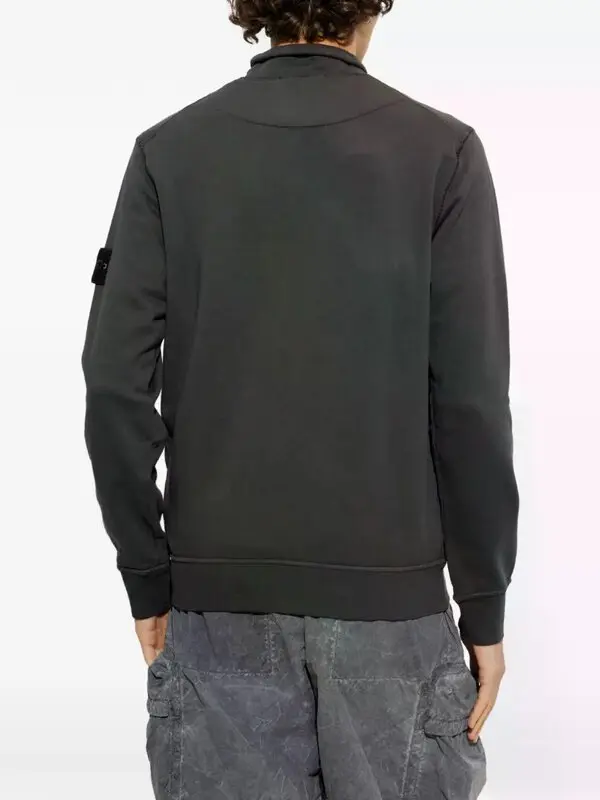 Stone Island Organic Cotton Fleece Zip-up Jacket