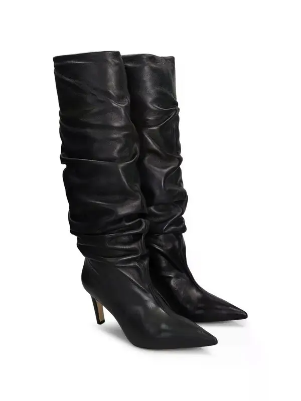 THE SELLER Ruched Pointed-toe Stiletto Boots