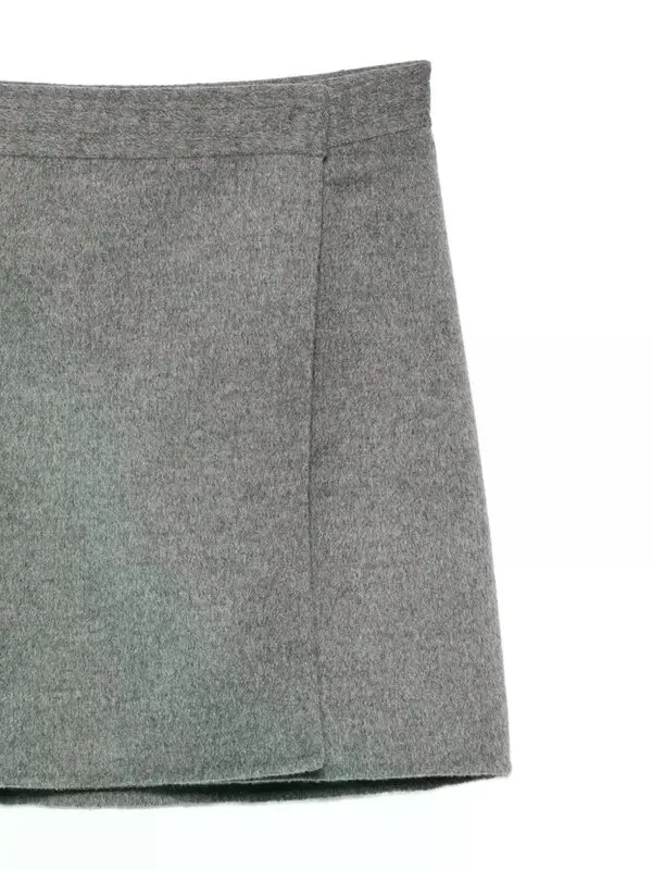 SEMICOUTURE Wrap-design Wool Mini Skirt