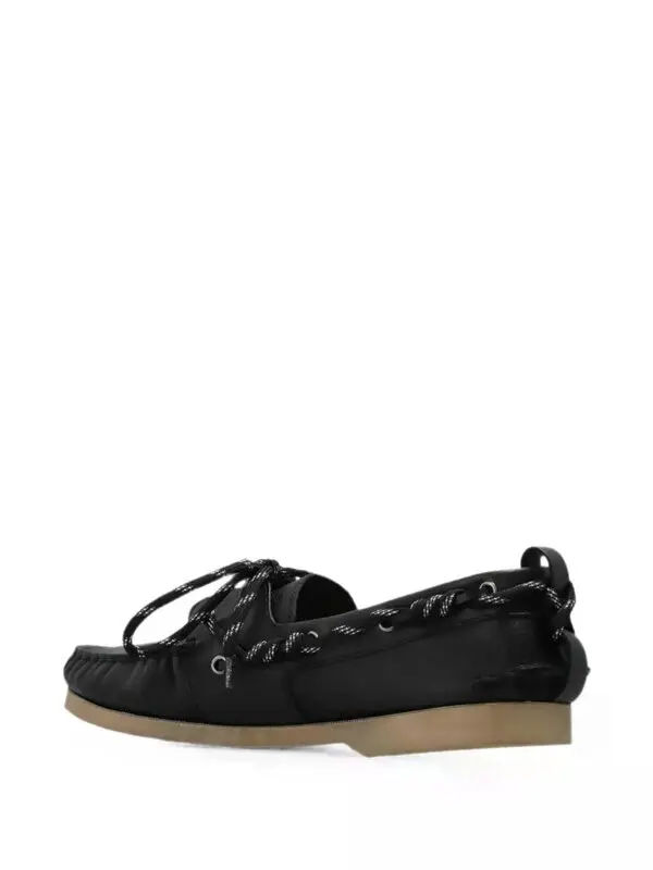 GOLDEN GOOSE Leather Boat Shoes - Black