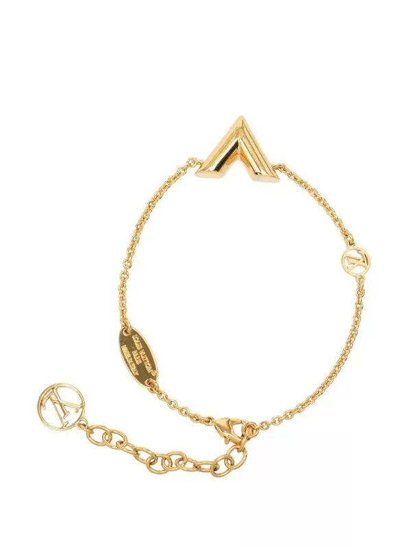 LOUIS VUITTON Essential V Plated Costume Bracelet
