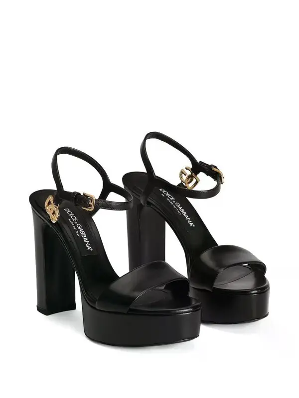 Dolce & Gabbana Calfskin Platform Sandals