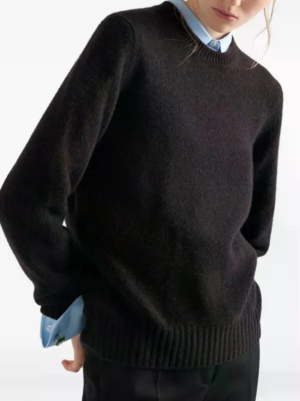 Prada Wool And Cashmere Crew-neck Sweater