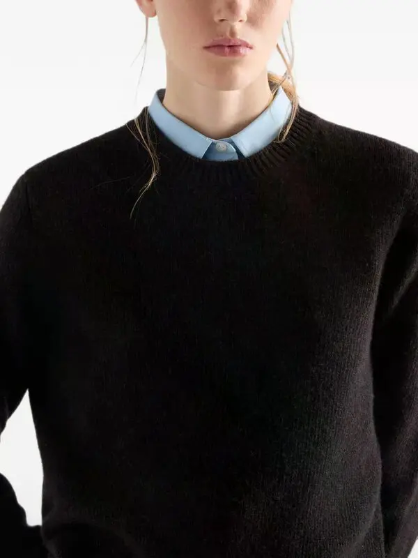 Prada Wool And Cashmere Crew-neck Sweater