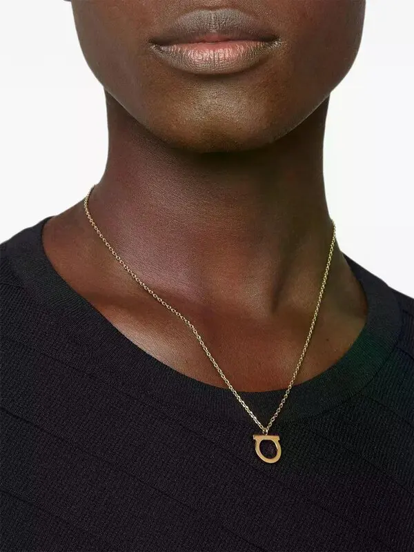 FERRAGAMO Gancini Crystals Necklace - Gold