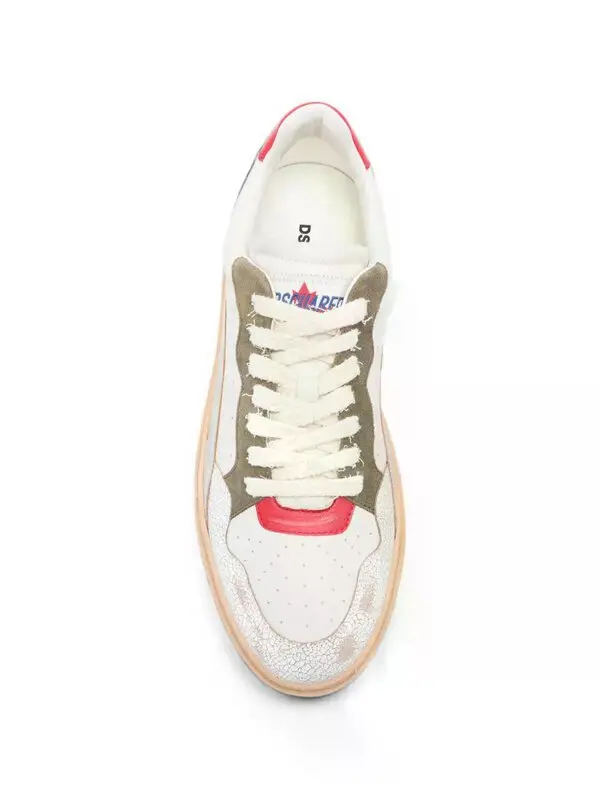 Dsquared2 Cracked-effect Panelled Sneakers