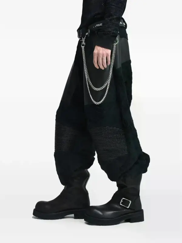 FILTH Distressed Panelled Trousers
