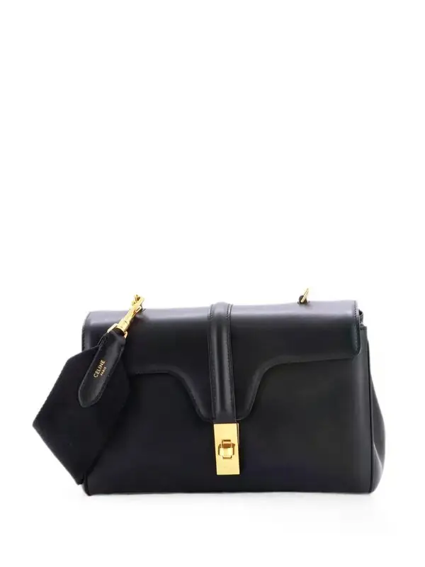Celine Soft 16 Bag Smooth Calfskin Teen Shoulder Bag - Black
