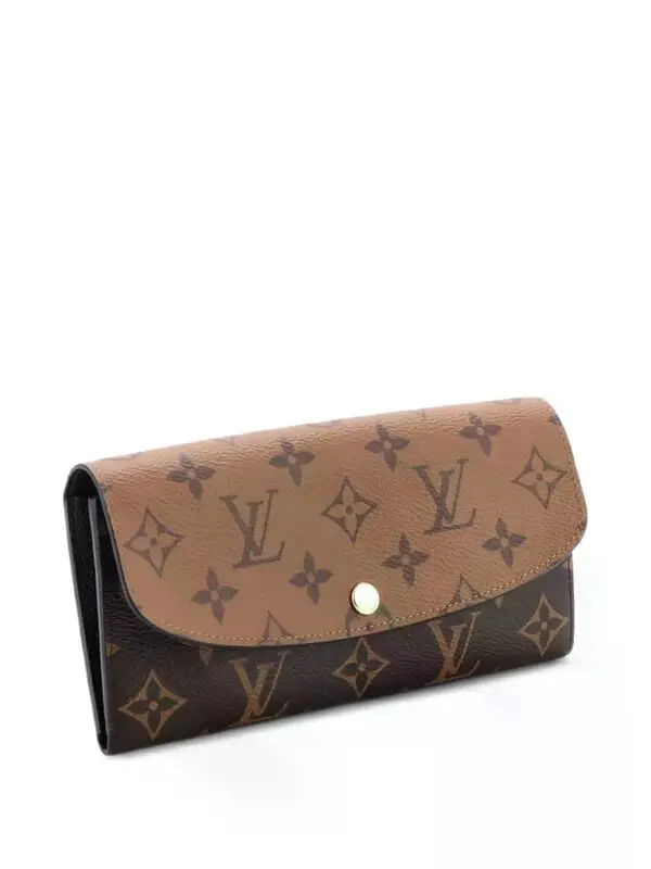 LOUIS VUITTON Emilie Wallet Reverse Monogram Canvas Small Wallets - Brown