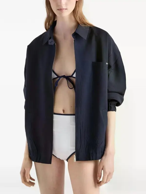 Prada Jersey Bikini Panty With Contrasting Trim