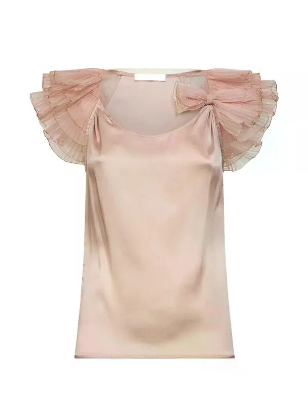 ALINA Bow-detail Ruffled Blouse