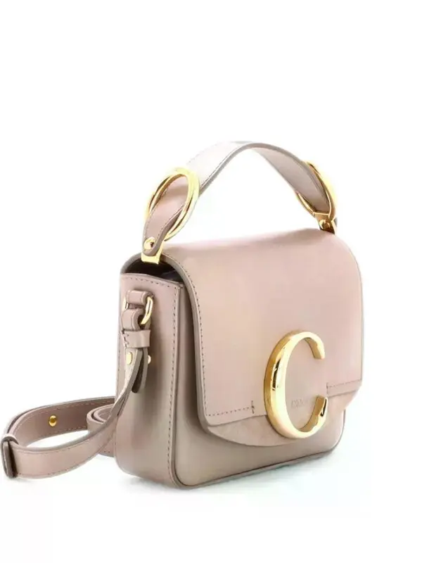 Chloé C Double Carry Bag Leather Mini Shoulder Bag
