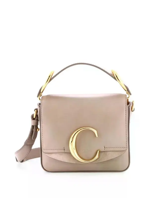 Chloé C Double Carry Bag Leather Mini Shoulder Bag