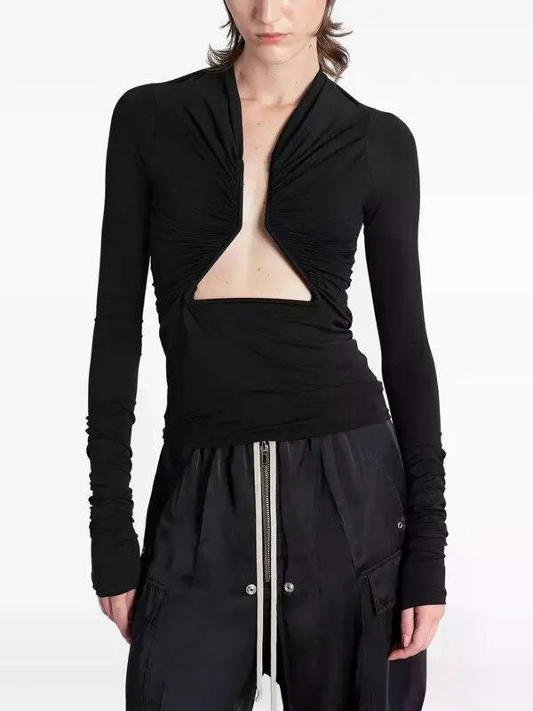 Rick Owens Ruched Cutout Top