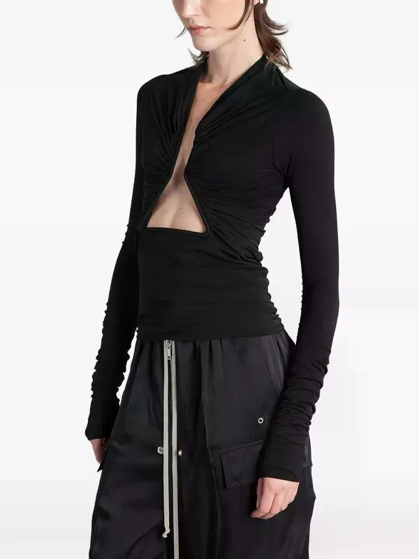 Rick Owens Ruched Cutout Top