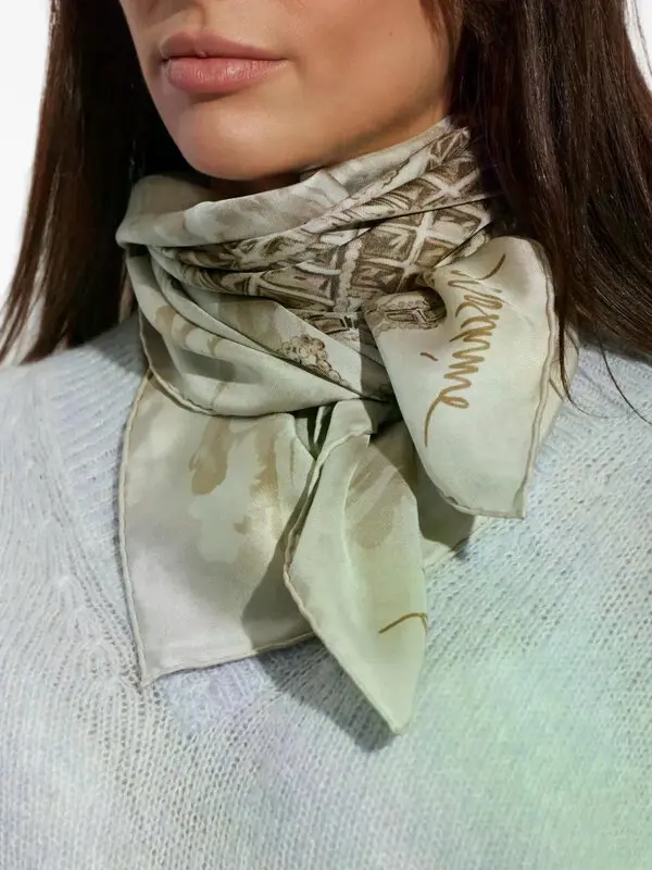 Moschino Logo-print Silk Scarf