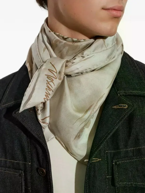 Moschino Logo-print Silk Scarf
