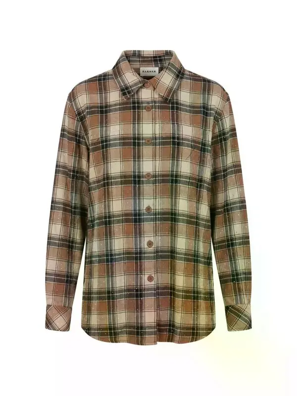 P.a.r.o.s.h Check-print Crystal-embellished Shirt