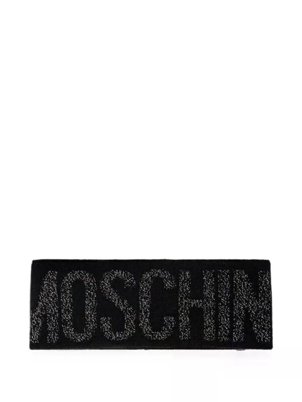 Moschino Logo-knit Headband - Black