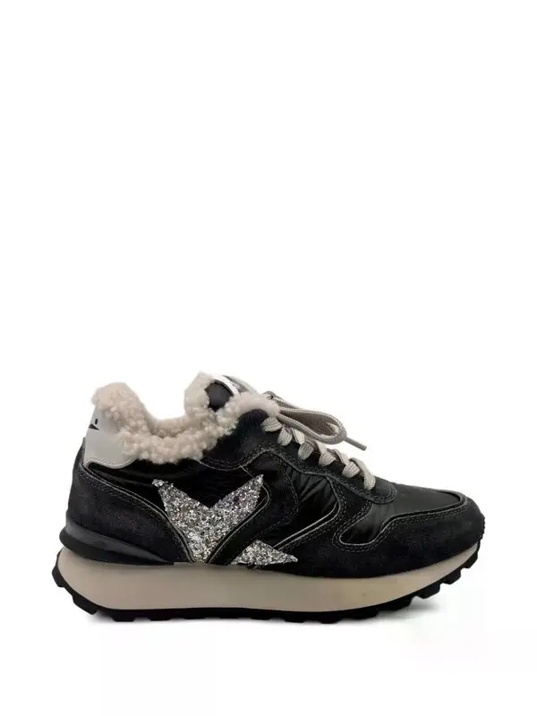 VOILE BLANCHE Paris Star Glitter-patch Sneakers